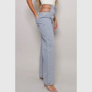 Private Label | Jeans | 88y2k 9s Chic Chain Side Wide Leg Jeans | Poshmark